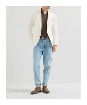 Brunello Cucinelli Long-sleeved Knitted Polo Shirt - Gray
