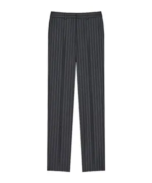Givenchy Striped Skinny Pants In Wool - Black