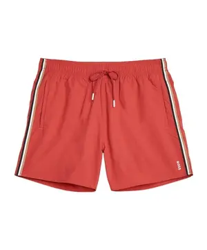 Hugo Boss Drawstring Swim Trunks - Red