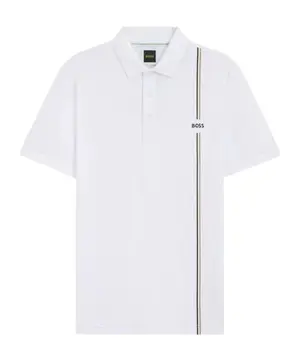 Hugo Boss Logo-print Polo Shirt - Natural