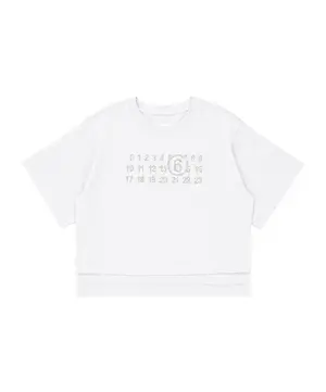 MAISON MARGIELA Numeric Signature Rhinestone-embellished T-shirt - White