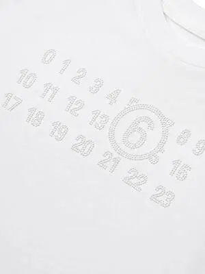 MAISON MARGIELA Numeric Signature Rhinestone-embellished T-shirt