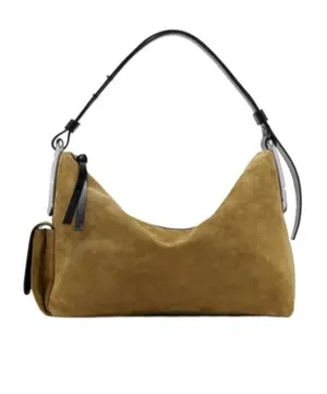 Marc Jacobs Suede Scene Large Shoulder Bag - Hazelnut