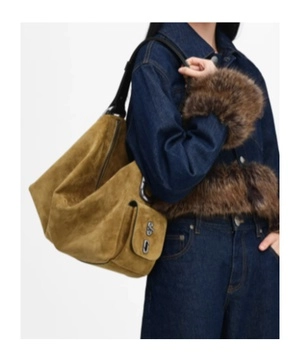 Marc Jacobs Suede Scene Large Shoulder Bag
