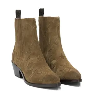 Sartore Velour 45 Mm' Cowboy Ankle Boots