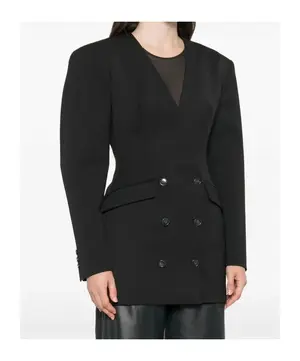 Andamane Double-breasted Collarless Jacket