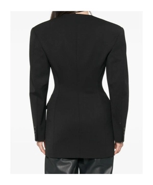 Andamane Double-breasted Collarless Jacket