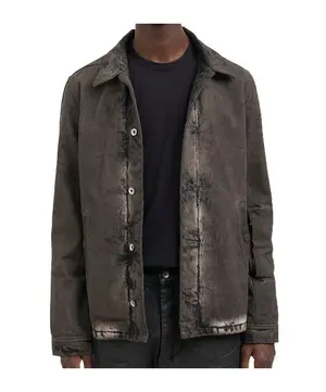 Rick Owens Collared Long-sleeved Casual Jacket - Black