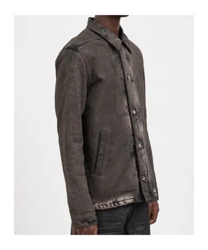 Rick Owens Collared Long-sleeved Casual Jacket
