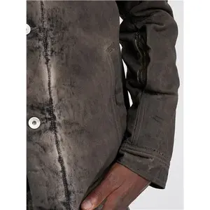 Rick Owens Collared Long-sleeved Casual Jacket