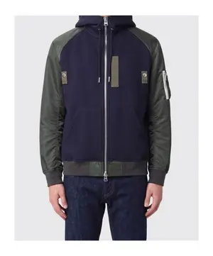Sacai Panelled Zip-up Hoodie
