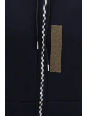 Sacai Panelled Zip-up Hoodie