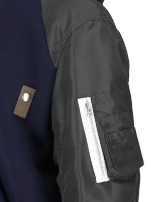 Sacai Panelled Zip-up Hoodie