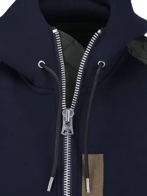 Sacai Panelled Zip-up Hoodie