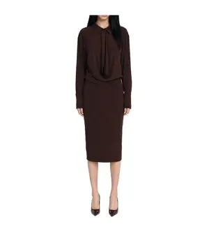 Andamane Lilia Draped Midi Dress