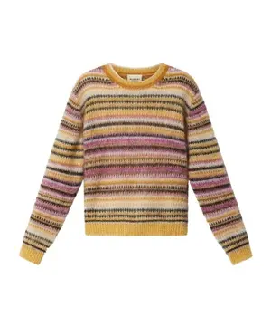 Isabel Marant Étoile Morine Striped Brushed-knit Jumper - Yellow
