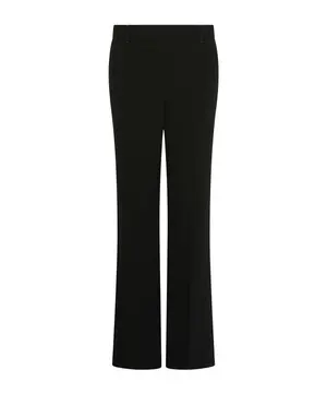 Marella Mini-flare Crepe Envers Satin Trousers - Black