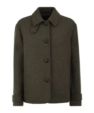 Max Mara Long-sleeved Casual Jacket - Black