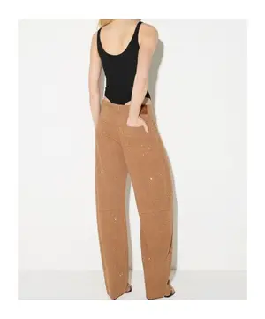 Elisabetta Franchi Balloon Denim Jeans With Rhinestones