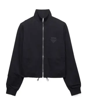 Prada Reversible Jersey Zipper Jacket With Hood