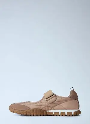 Miu Miu Tyre Technical Fabric And Suede Ballerinas