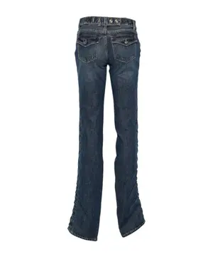 Liu Jo X Elodie Whiskered Ruched Jeans