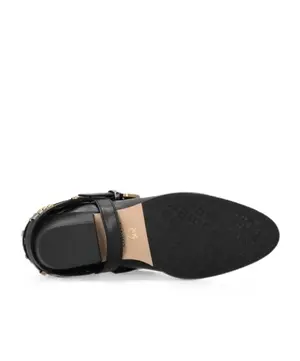 Pinko Buckle-detail Leather Ankle Boots