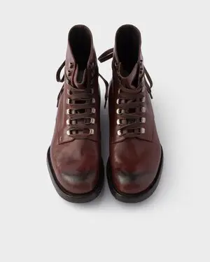 Prada Lace-up Ankle Boots
