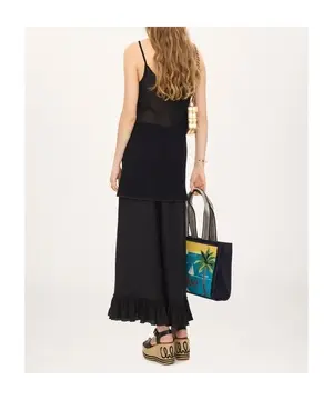 Chloé Embroidered Parrot Mesh Knit Mini Dress