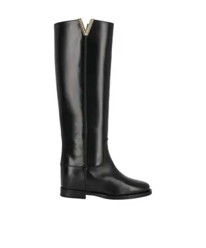 VIA ROMA 15 Round-toe Tall Boots - Black