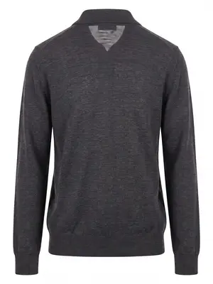 Brunello Cucinelli Collared Long-sleeved Knit Sweater