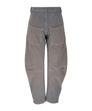 NILI LOTAN High-waisted Corduroy Trousers - Grey