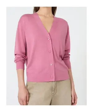 Max Mara Wool, Silk And Cashmere V-neck Cardigan
