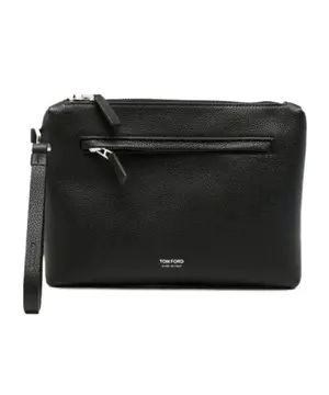 TOM FORD Zip-top Clutch - Black