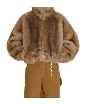 DARKPARK Faux Fur Aviator Bomber - Brown