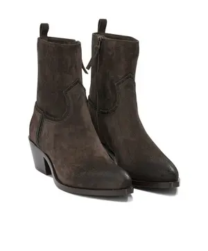 Sartore Velour 45mm' Ankle Boots With Zipper