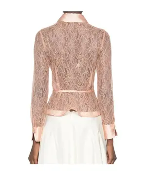 Elisabetta Franchi Lace-panelled Satin-trim Shirt