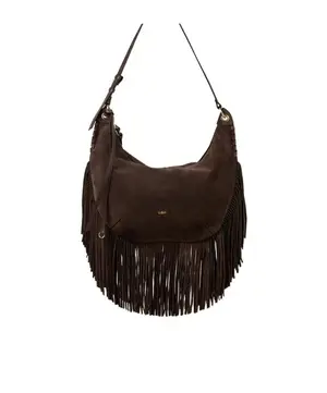 Ba&sh Handbag With Adjustable Shoulder Strap - Dark Brown