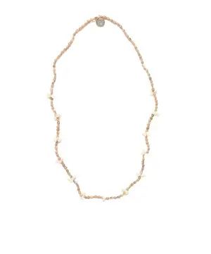 Alanui Woven Necklace With Signature Pendant - Canvas