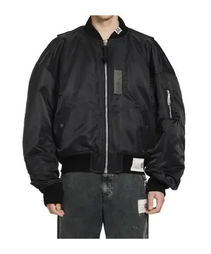 Mihara Yasuhiro Vest Combined Flight Jacket - Black
