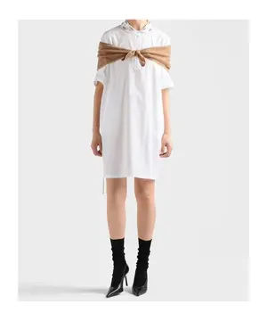 Prada Embroidered Poplin Mini-dress