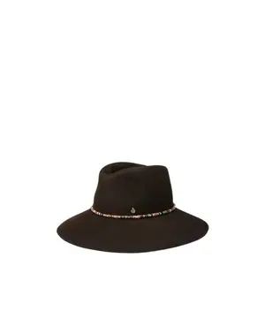 MAISON MICHEL Lauren Fedora Hat - Dark Brown