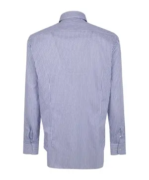Etro Striped Embroidered-logo Shirt