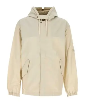 Nanamica Nylon Twill Hooded Jacket - Light Beige