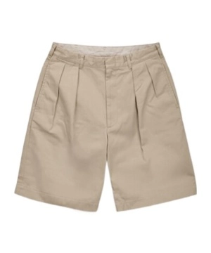 Nanamica Pleated Wide-leg Shorts - Khaki