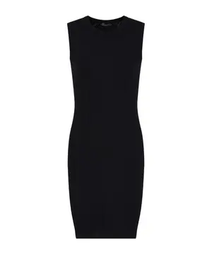 Armani Exchange Monogram-knit Dress - Black
