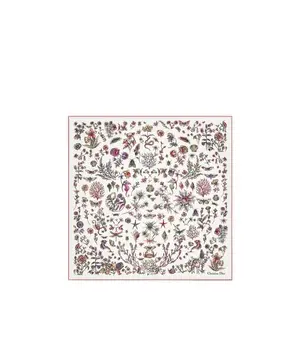 Dior Cabinet De Curiosités 70 Square Scarf - White