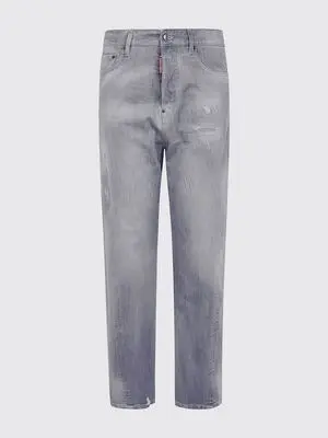 Dsquared2 Distressed Straight-leg Cotton Denim Jeans