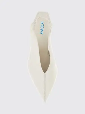 Loewe Origami Cubic Lambskin Slingback Pumps - White
