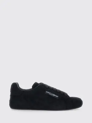 Dolce & Gabbana Portofino Soft Suede Calfskin Sneakers - Black